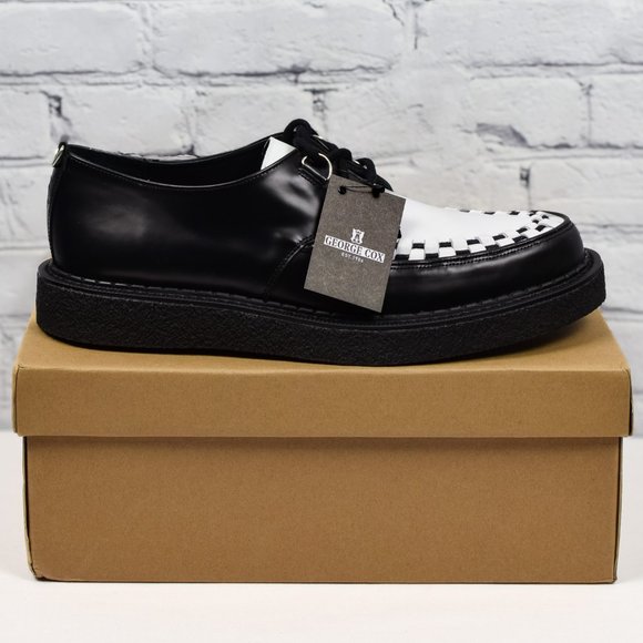 George Cox | Shoes | New In Box George Cox Black White Hatton Creeper ...